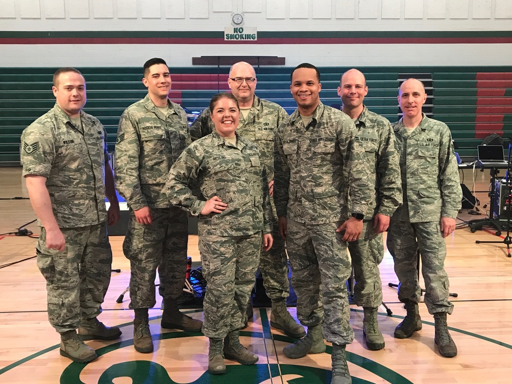 Raptor-Air Force Rock Band Performs at Senior High | Senior High School